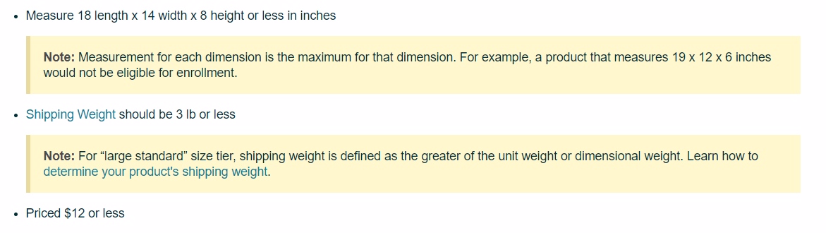 Chương trình Small & Light trên Amazon FBA